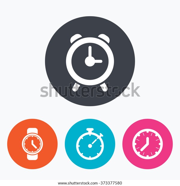 Mechanical Clock Time Icons Stopwatch Timer: ilustración de stock ...