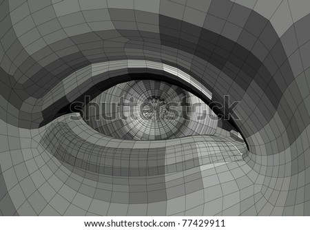 Mechanical Human Eye Wire Frame 3 D Stock Illustration 77429911 ...