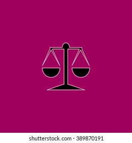 Mechanical Scales Flat Symbol Pictogram Over Stock Vector (Royalty Free ...