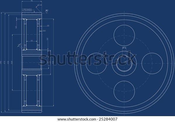 Mechanical Sketch 0010 Stock Illustration 25284007