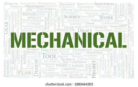 Mechanical Typography Word Cloud Create Text Stock Illustration ...