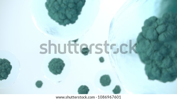 Medical Background Cells Under Microscope Close Stock Illustration ...