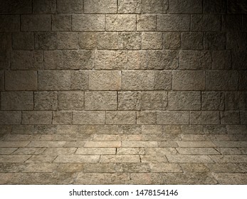Medieval Blocks Background 3d Render Illustration Stock Illustration ...