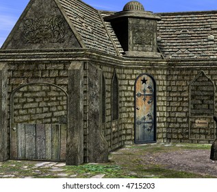 Medieval Stable Stone Hitching Post Perfect Stock Illustration 4715200