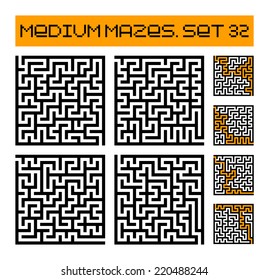 Medium Mazes Set 32 Stock Illustration 220488244 | Shutterstock