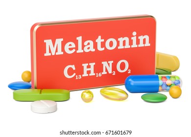 Melatonin Concept 3d Rendering Isolated On Stock Illustration 671601679 ...
