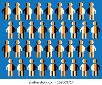 Ornament Human Silhouettes Stock Vector (Royalty Free) 317023727
