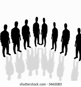 Men Shadows Stock Illustration 3465083 | Shutterstock