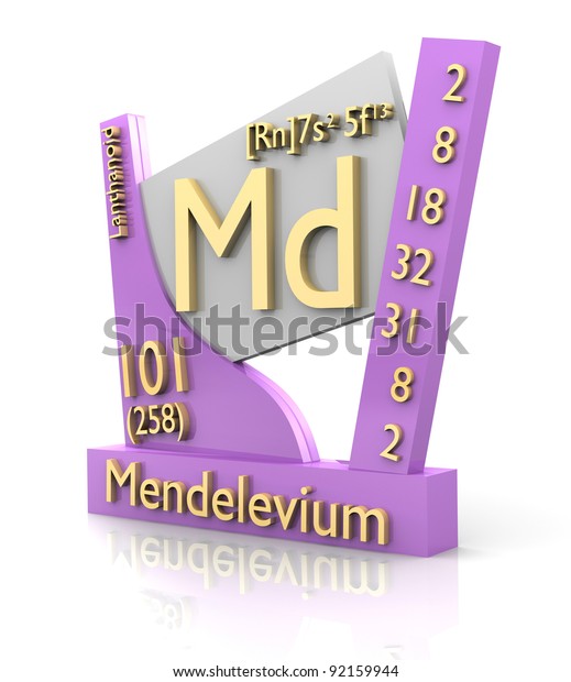 Mendelevium Form Periodic Table Elements 3d Stock Illustration 92159944 ...