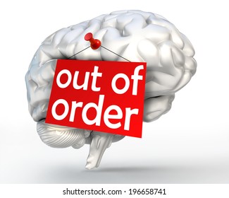 Mental Problem Out Order Red Sign Stock Illustration 196658741 ...