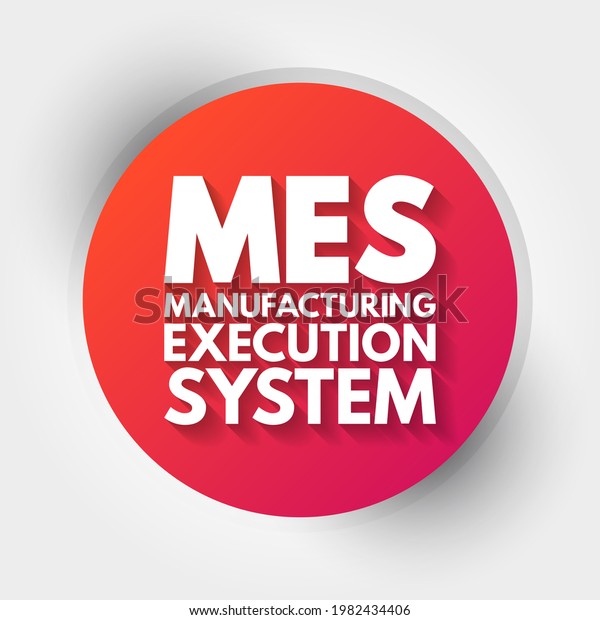 Mes Manufacturing Execution System Acronym Business Stock Illustration ...