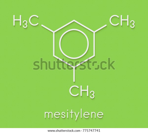 Mesitylene Aromatic Hydrocarbon Molecule Important Solvent Stock ...