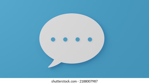 Message Bubble Icon 3d Rendered Stock Illustration 2188007987 ...
