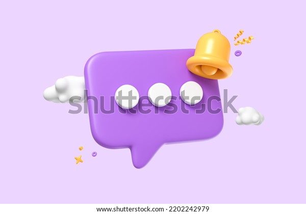 Message Speech Bubble Alert Notification Info Stock Illustration ...