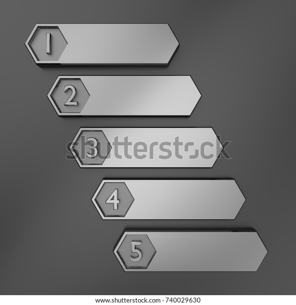 Metal Layout Design 3d Rendering Stock Illustration 740029630 ...