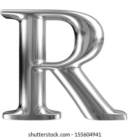 Metal Letter R Chrome Solid Alphabet Stock Illustration 155604941 ...