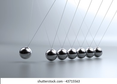 Metal Pendulum Balls Balancing Strings Newtons Stock Illustration ...