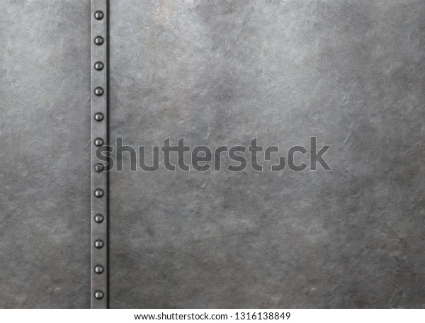 Metal Rustic Armor Background Rivets 3d Stock Illustration 1316138849 ...