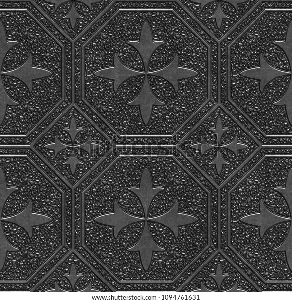 Metal Seamless Texture Pattern Panel 3d Stock Illustration 1094761631 ...