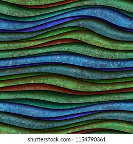 Metal Seamless Texture Waves Pattern 3d Stock Illustration 1154790361 ...