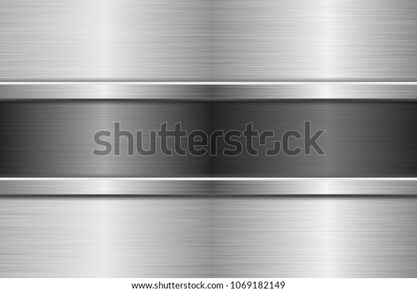 Metal Texture Shiny Plate 3d Illustration Stock Illustration 1069182149 ...
