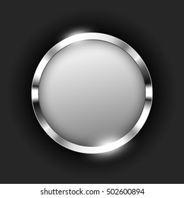 Metallic Chrome Ring Text Space Illustration Stock Illustration ...