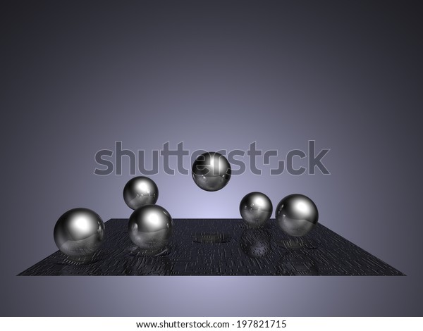 Metallic Floating Spheres Stock Illustration 197821715 | Shutterstock