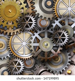 Metallic Gears Background Stock Illustration 147199895 | Shutterstock