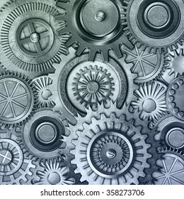 Metallic Gears Background Stock Illustration 358273706 | Shutterstock