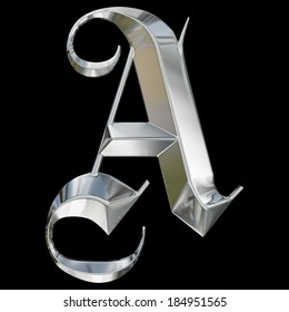 Vector Letter Metal Gothic Alphabet Uppercase Stock Vector (Royalty ...