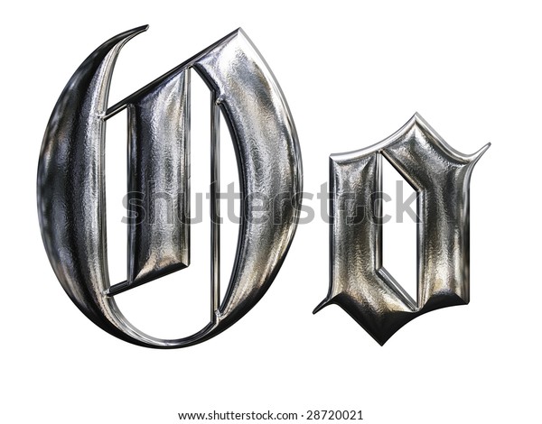 Metallic Patterned Letter German Gothic Alphabet Stock Illustration ...