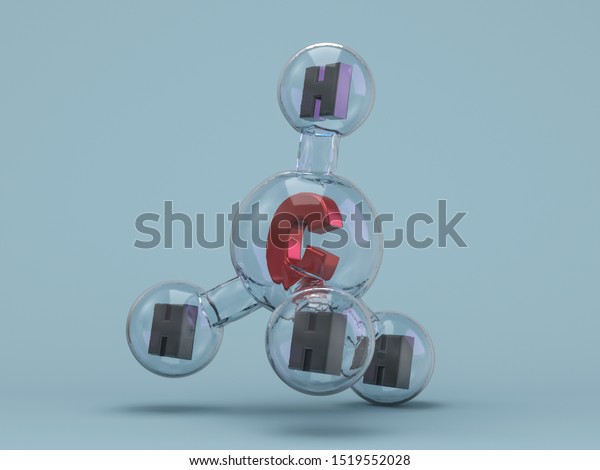 Ilustrasi Stok Methane Molecule Image Science Background 3d 1519552028 ...