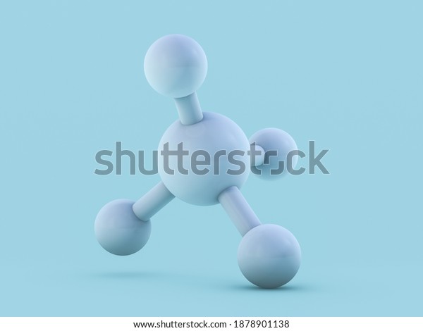 Methane Molecule Image Science Background 3d Stock Illustration ...