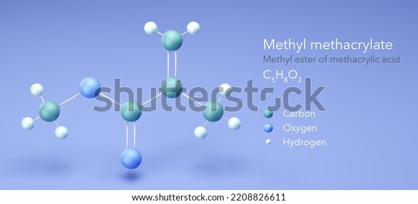 Methyl Methacrylate Molecular Structures Methyl Ester Stock ...
