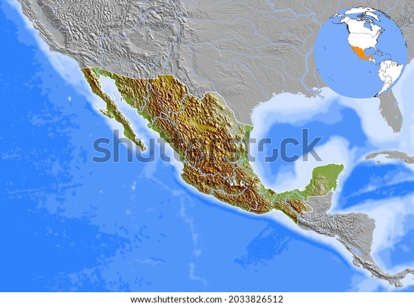 Mexico Map No Text Map Mexico Stock Illustration 2033826512 | Shutterstock