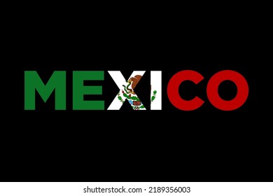 Mexico Text Filled Mexico Flag Texture Stock Illustration 2189356003 ...