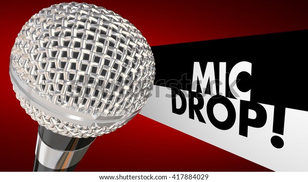 Mic Drop Microphone Falling Final Words 库存插图 417884029 | Shutterstock