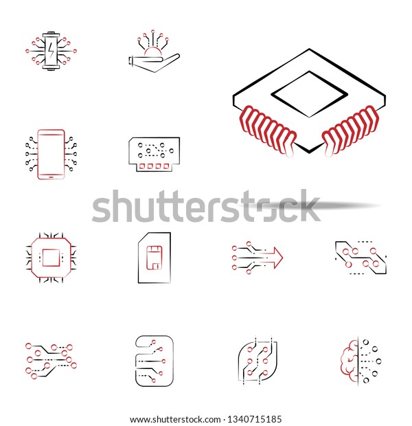 Micro Scheme Icon Electronics Icons Universal Stock Illustration ...