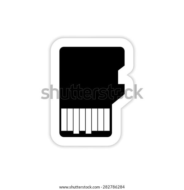 Micro Sd Card Icon On White Stock Illustration 282786284