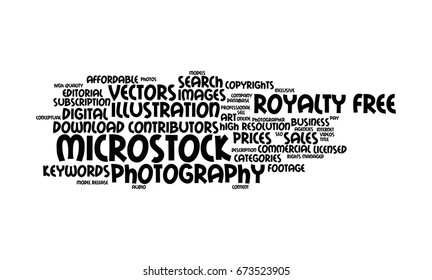 Micro Stock Word Cloud Stock Illustration 673523905 | Shutterstock