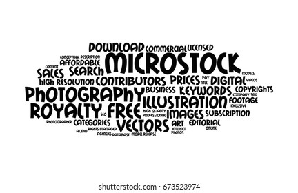 Micro Stock Word Cloud Stock Illustration 673523974 | Shutterstock