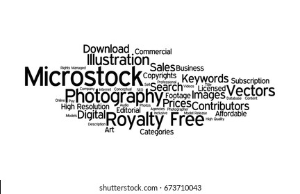 Micro Stock Word Cloud Stock Illustration 673710043 | Shutterstock