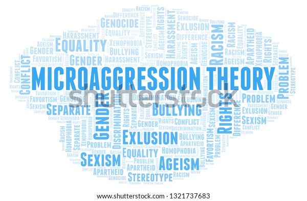 Microaggression Theory Type Discrimination Word Cloud Stock ...
