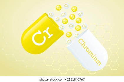 Microelement Chromium Capsule Cr Element Icon Stock Illustration ...