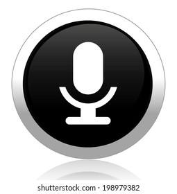 Microphone Button Stock Vector (Royalty Free) 214843678