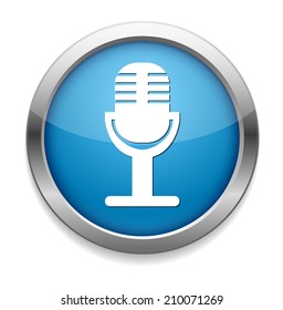 Microphone Button Stock Vector (Royalty Free) 210620146 | Shutterstock