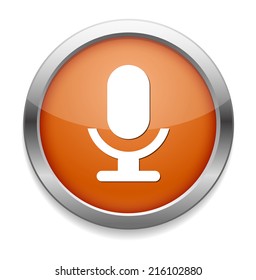 Microphone Button Stock Vector (Royalty Free) 214843678