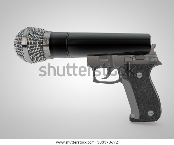Microphone Gun Concept Stock Illustration 388373692 | Shutterstock