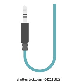 Microphone Wire Icon White Isolated On Stock Vector (Royalty Free ...