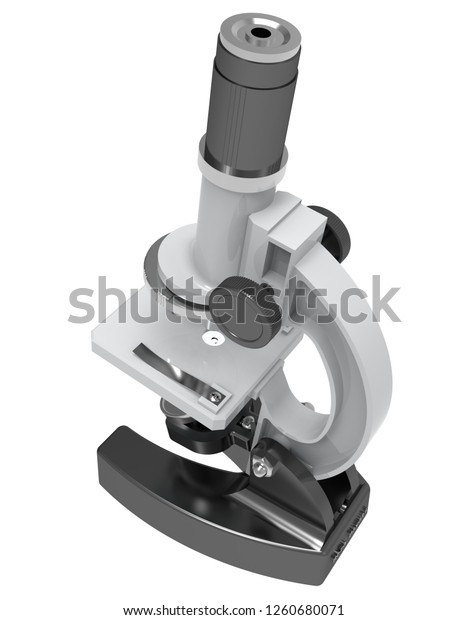 Microscope 3d Illustration Isolated On White Stock Illustration ...